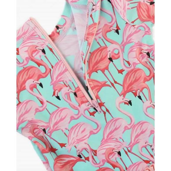 Rufflebutts | Swim | New Rufflebutts Fab Flamingo Long Sleeve One Piece ...